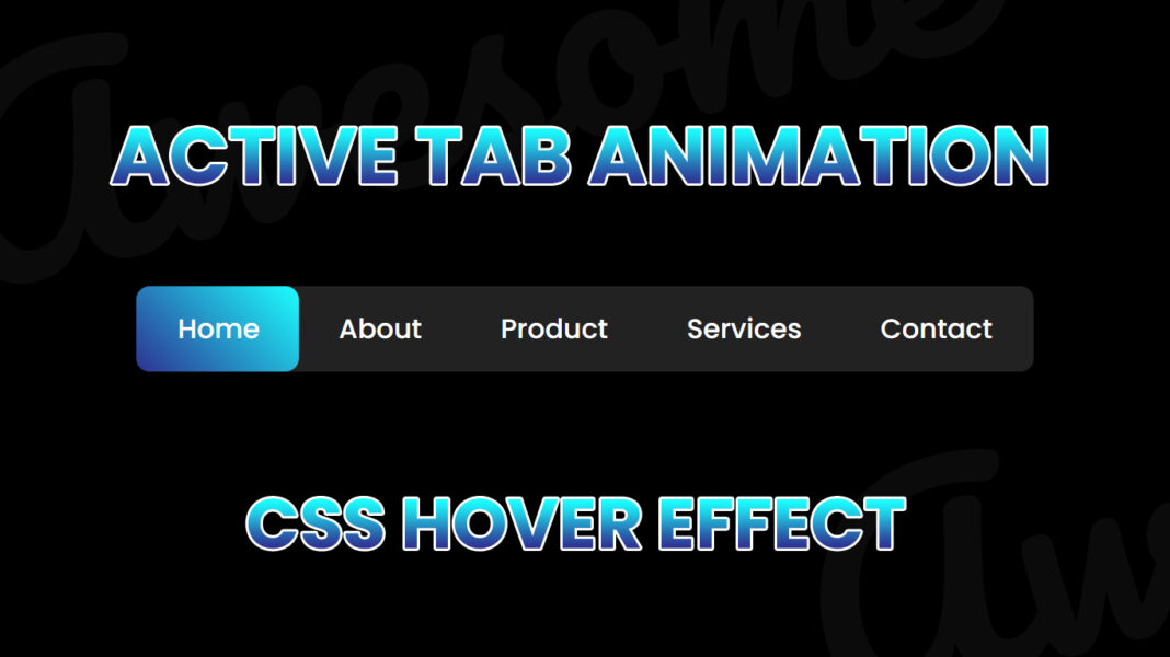 Animated Navigation Menu Bar Using Html Css Animated Tabs With Indicator